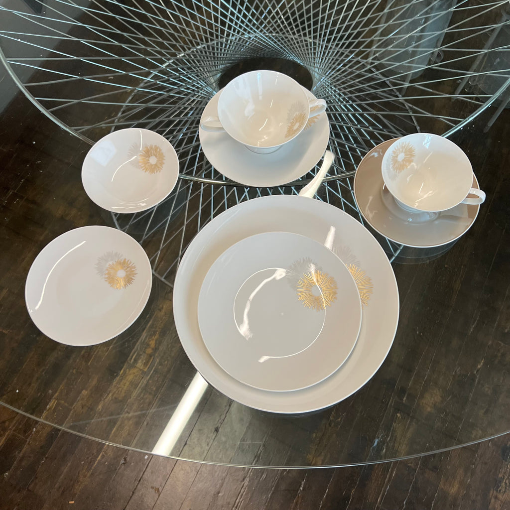 Midcentury Rosenthal China Sunburst Dinner Service for 12 by Raymond L ...