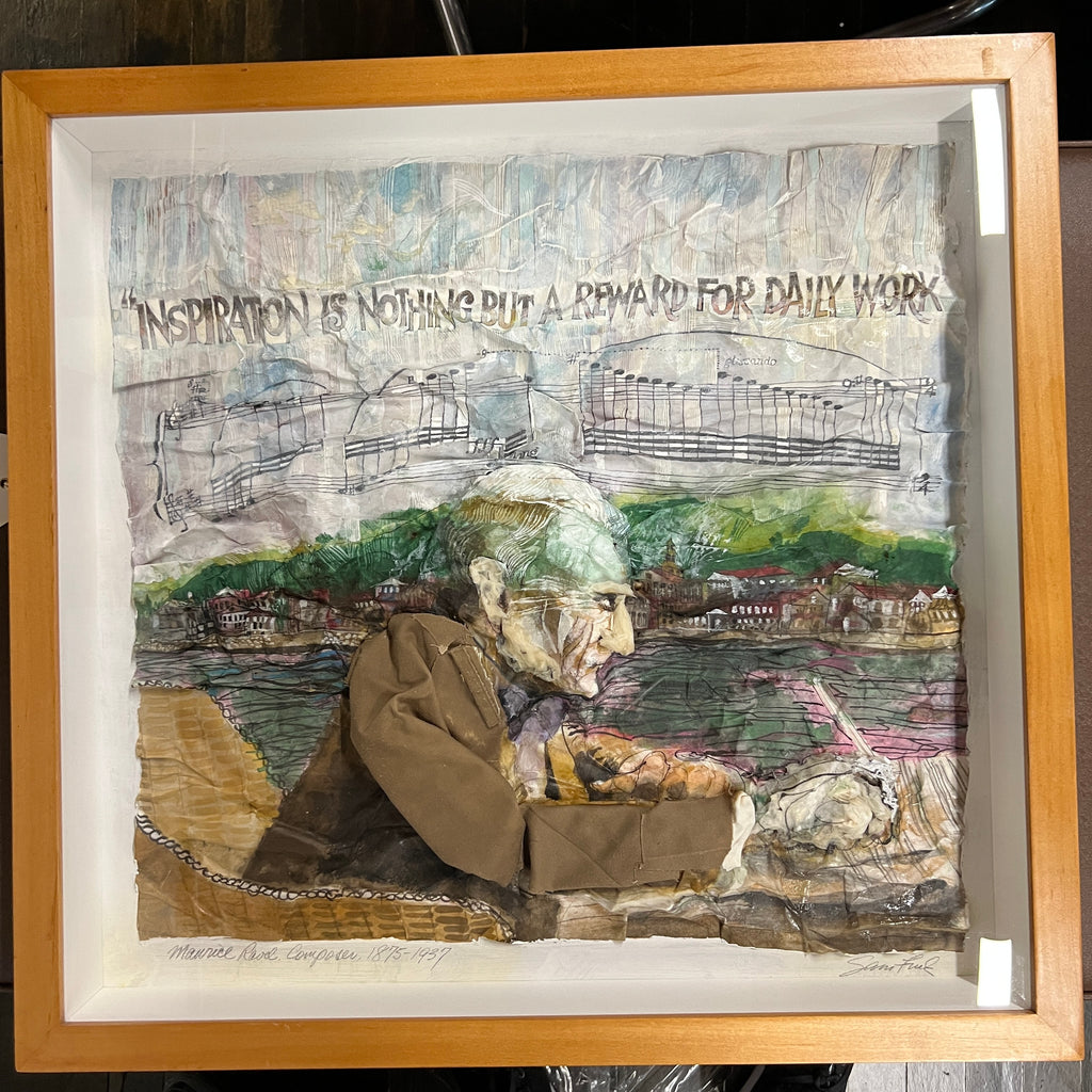 Mixed Media Painting of Maurice Ravel with Quote by Sam Fink – Studio ...